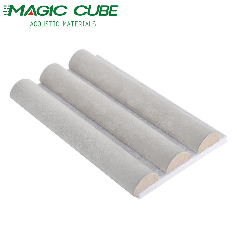 600x2700mm Wood Slat Acoustic Panels Luxurious Suede Finish For Stylish ...