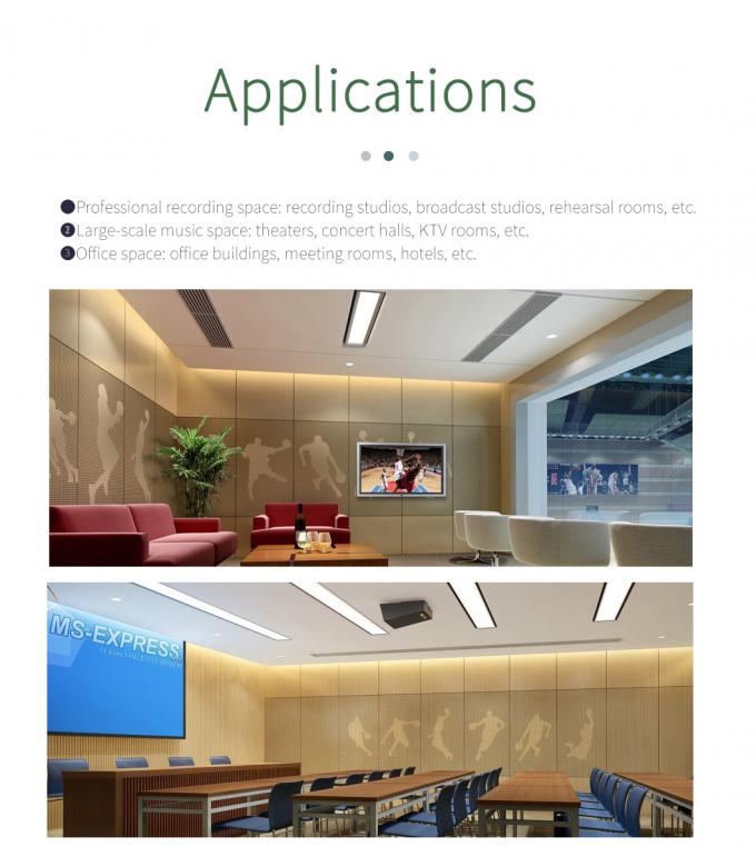 Micro Perforated Wood Acoustic Panels 12mm Thickness Sound Absorption